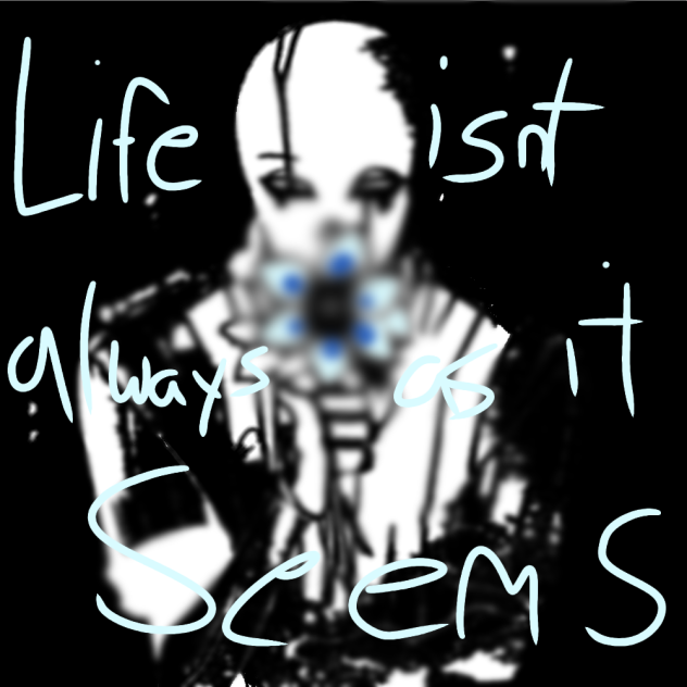 gaster sans' message blue echo flower - ibisPaint