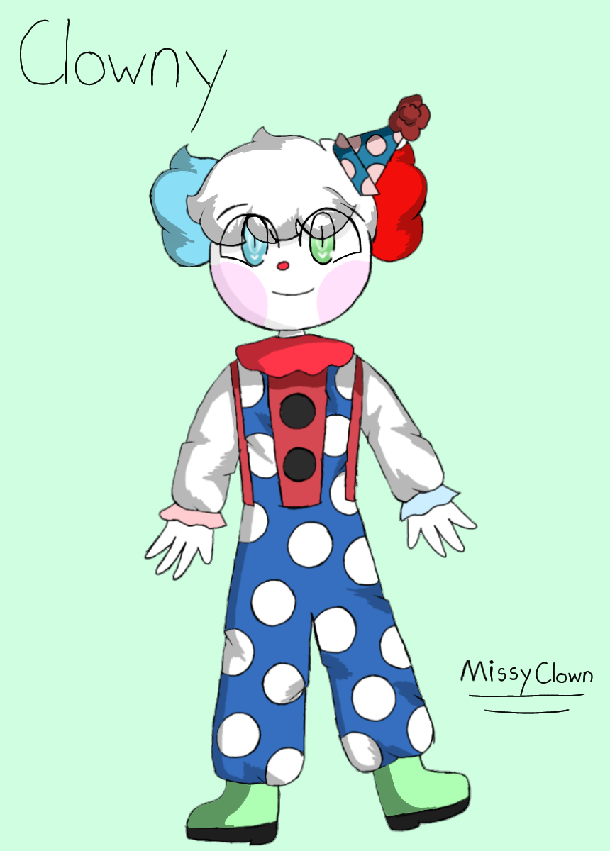 clowny but I drew it on paper - ibisPaint