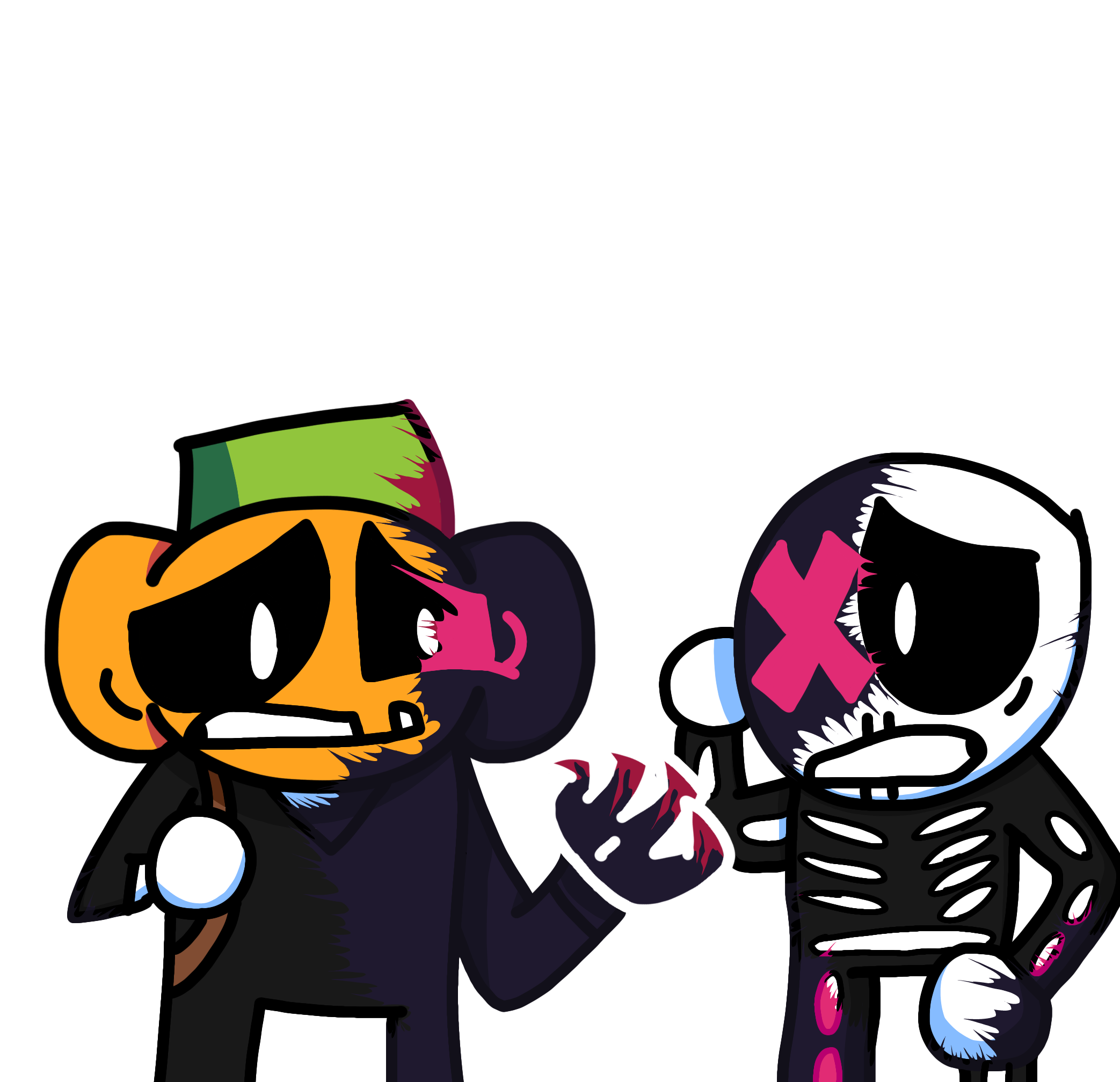 Fnf Survivor corrupt Skid ‘n Pump V3 - ibisPaint