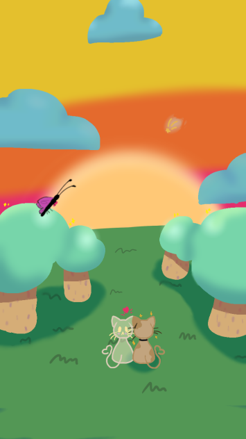 2 cats in love - ibisPaint