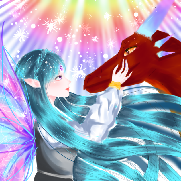 Fairy and dragon (og artist-Micheala) - ibisPaint