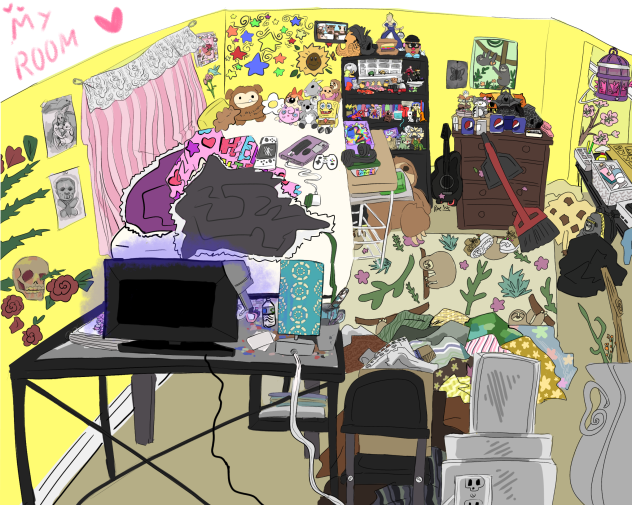 My room and all my possessions - ibisPaint