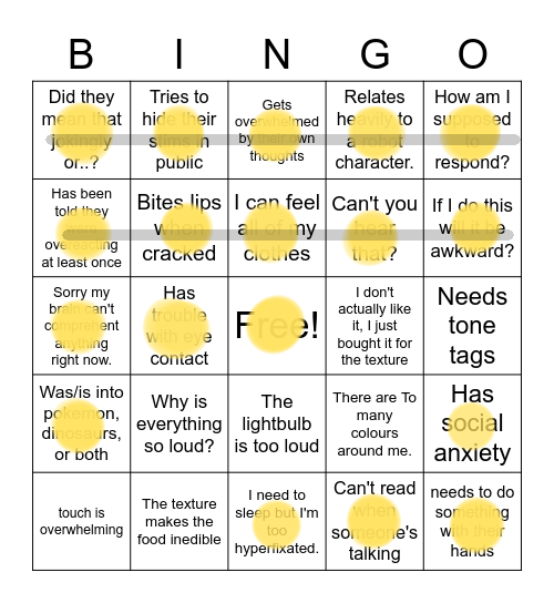 Autism Bingo - ibisPaint