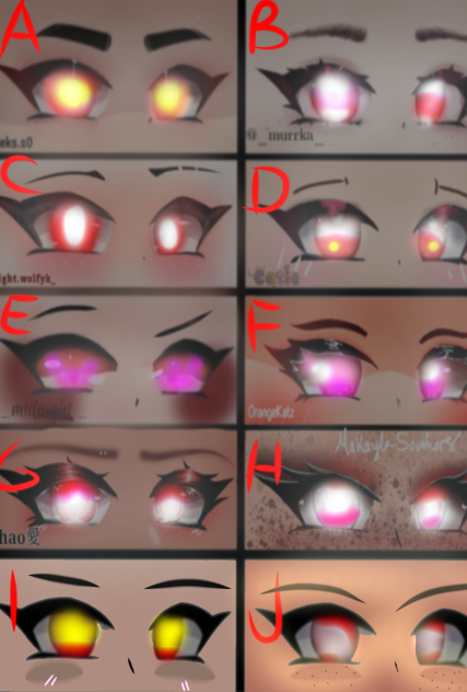 Which Glow-Art Eye do you like Comment - ibisPaint