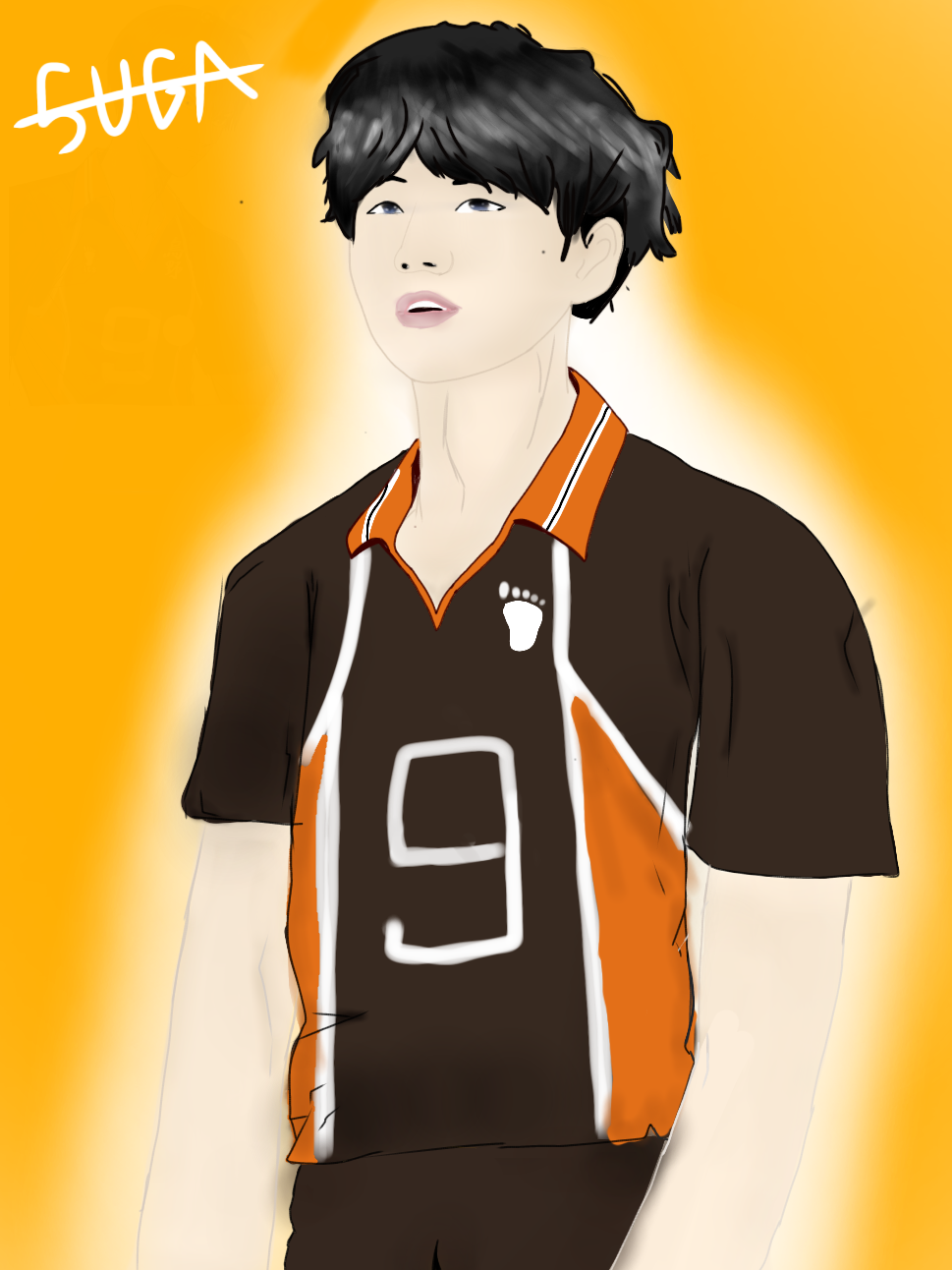 Suga BTS as Kageyama Haikyuu! - ibisPaint