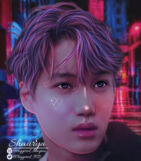 Neon edit ft. Kim Jongin aka Kai from EX - ibisPaint