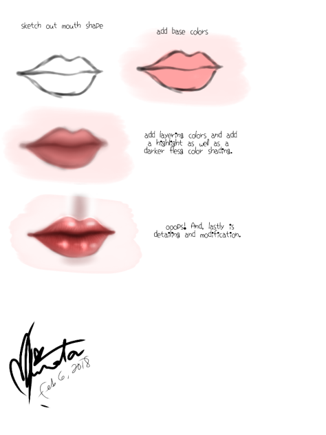 lips tutorial - ibisPaint