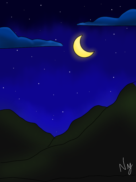 Uma noite de Luar - ibisPaint