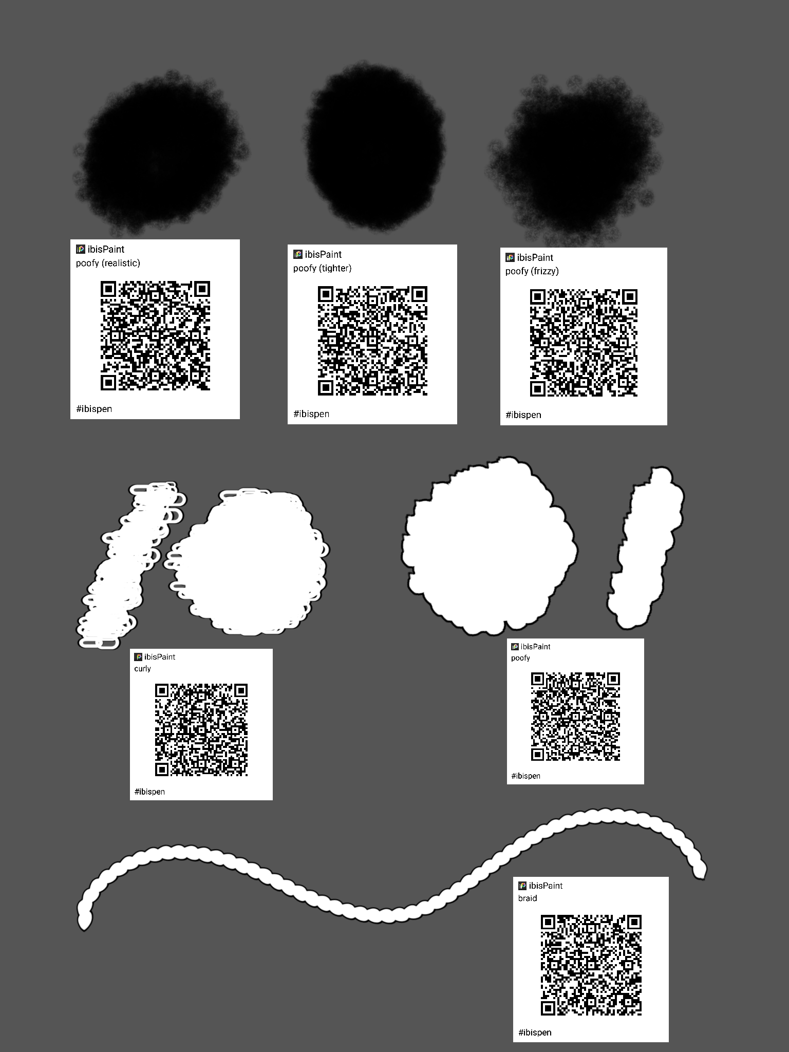 textured hair brushes v2 - ibisPaint