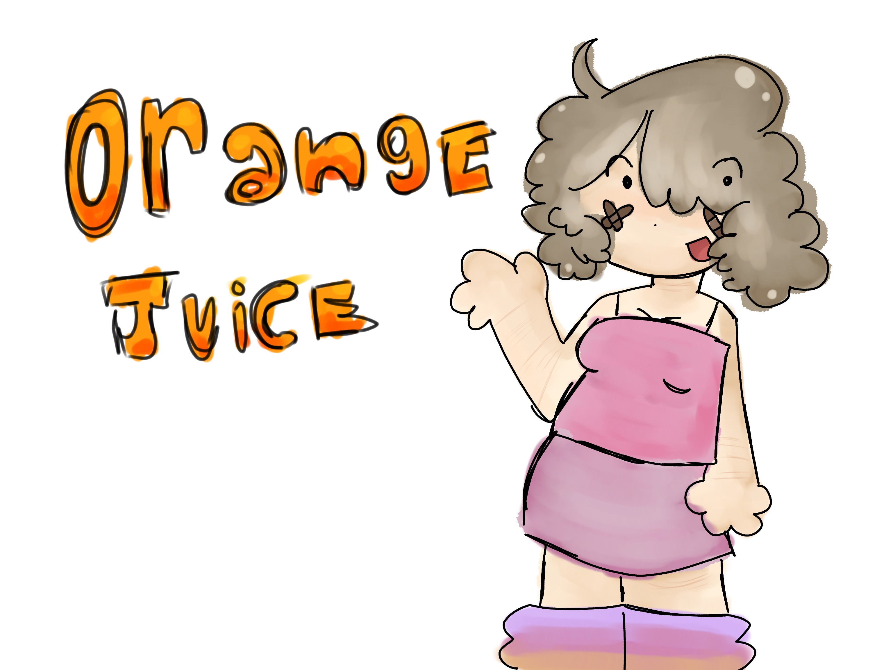 (TW healed scars) Orange juice doodle - ibisPaint