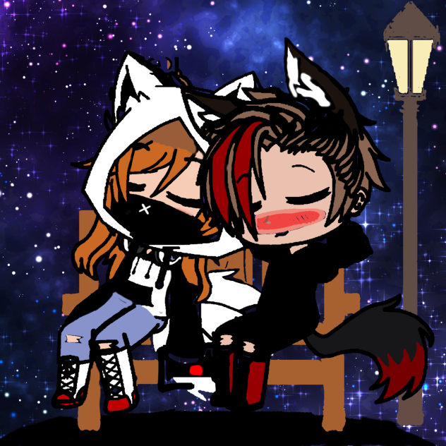 Noite nas estrelas com meu amigo - ibisPaint