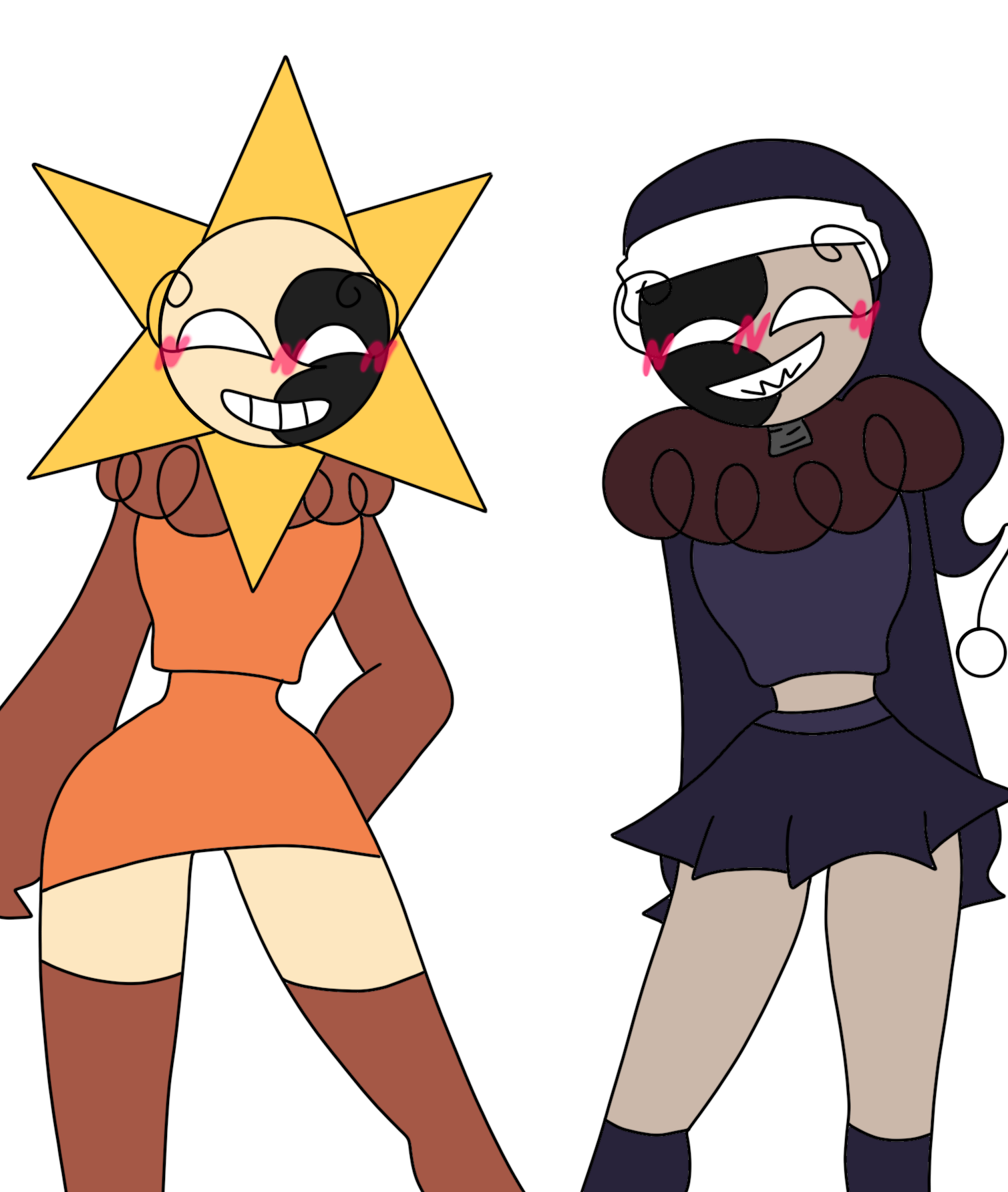 sundrop and moondrop (old) redesign - ibisPaint