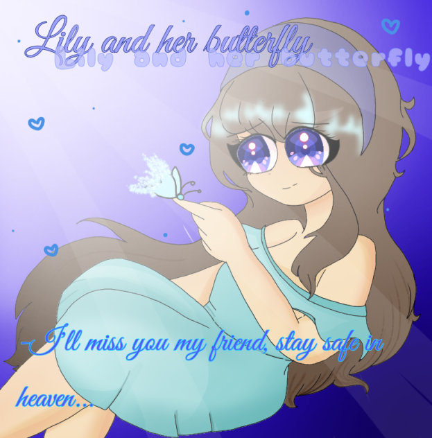 Lily and her butterfly - ibisPaint
