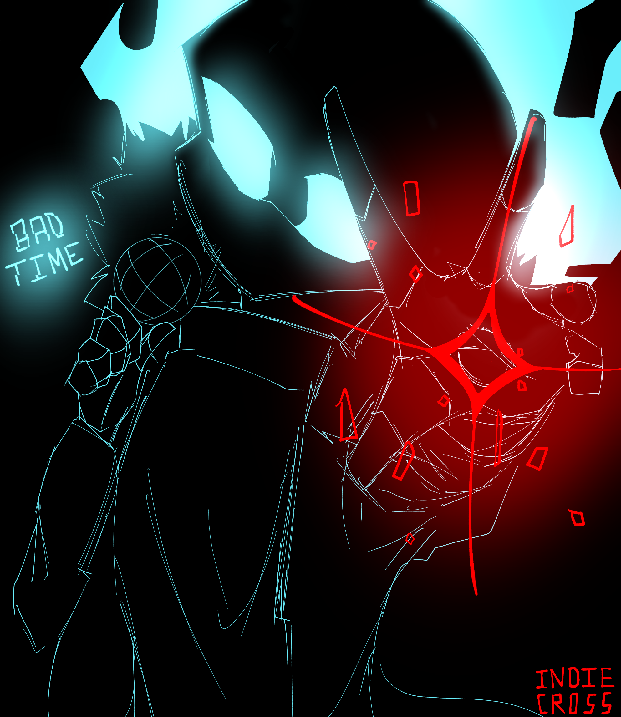 NMM! Sans - FNF Indie Cross - ibisPaint