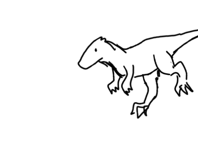 Dinosaur Animation test - ibisPaint