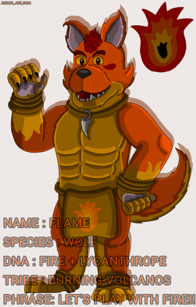 Flame fire + lycanthrope - ibisPaint