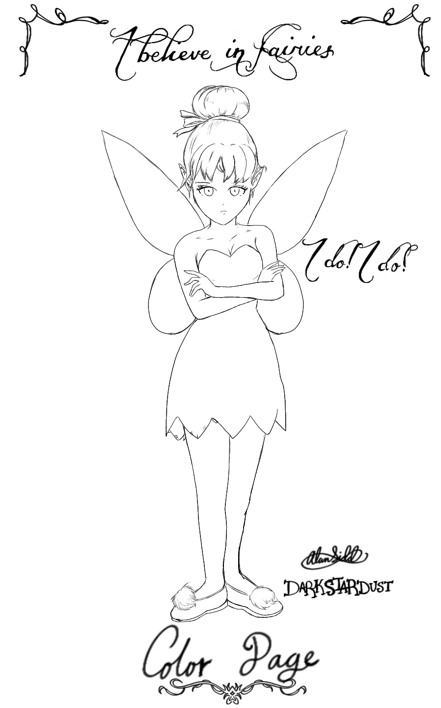 Tinkerbell fanart colour page - ibisPaint