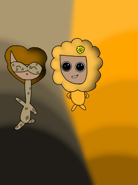Giraffy and Liony together - ibisPaint