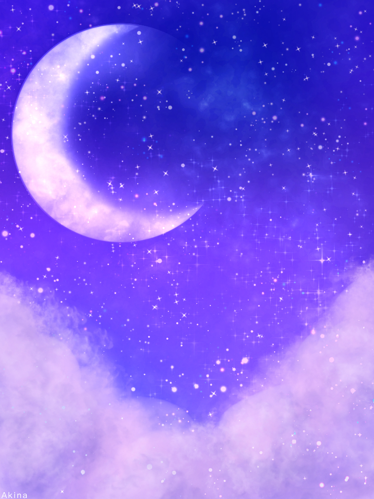 Moon and Clouds - ibisPaint