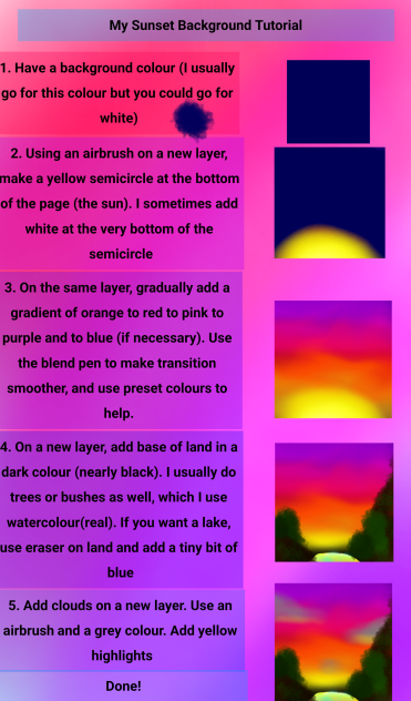 Sunset tutorial - ibisPaint
