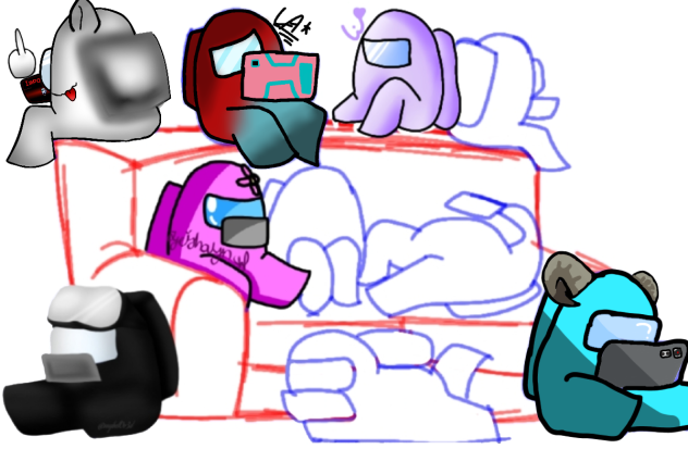 Among us collab - ibisPaint