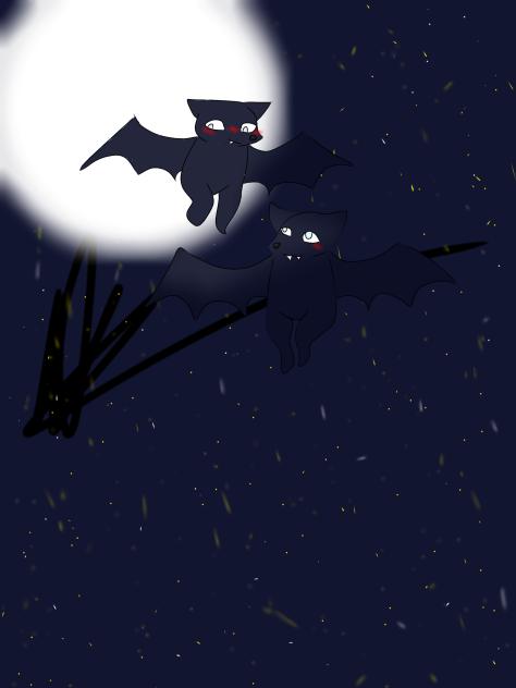 two bats in love - ibisPaint