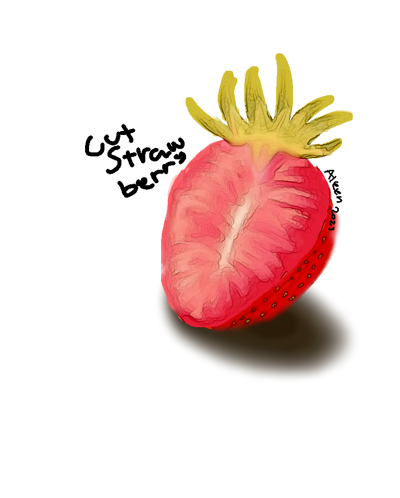 Cut strawberry - ibisPaint