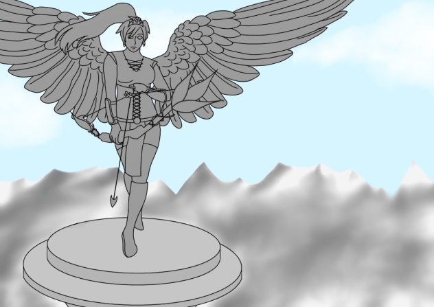 Statue of the forgotten Sky Goddess - ibisPaint