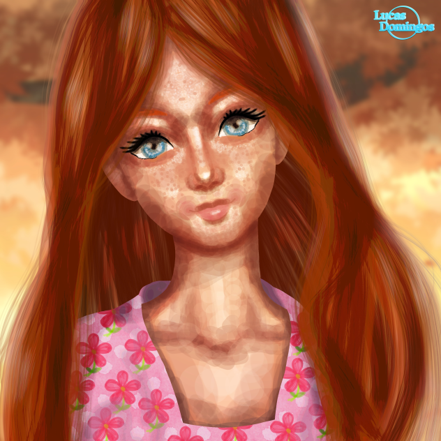 garota ruiva. - ibisPaint