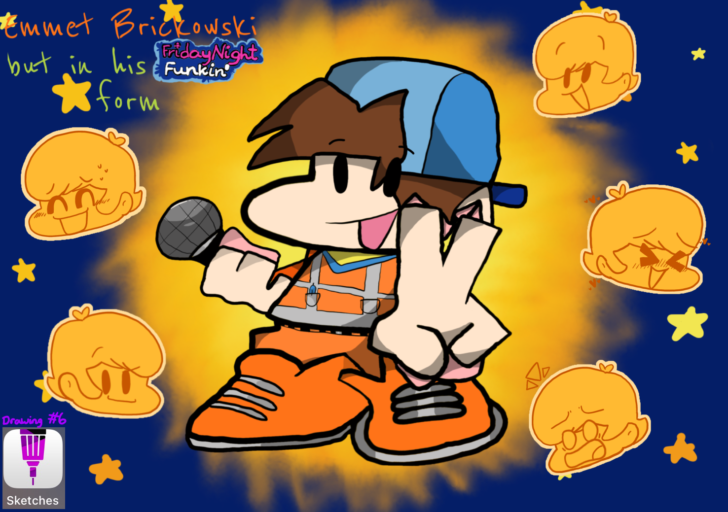 FNF Bf but it’s Emmet Brickowski (old) - ibisPaint
