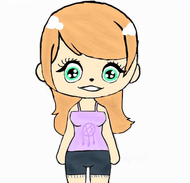 Orange haired girl gacha edit - ibisPaint