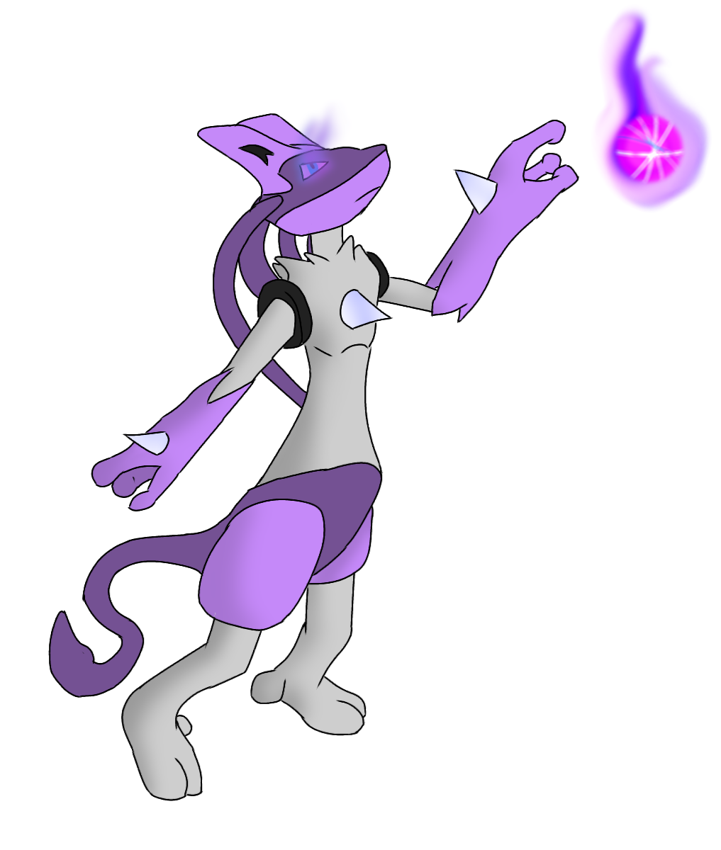 Fusion Mewcario (Mewtwo + Lucario) - ibisPaint