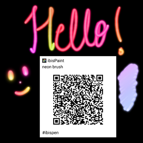 brush qr code(neon 4) - ibisPaint