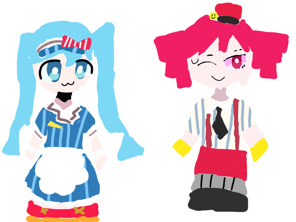 mesmerizer miku and teto sticker - ibisPaint