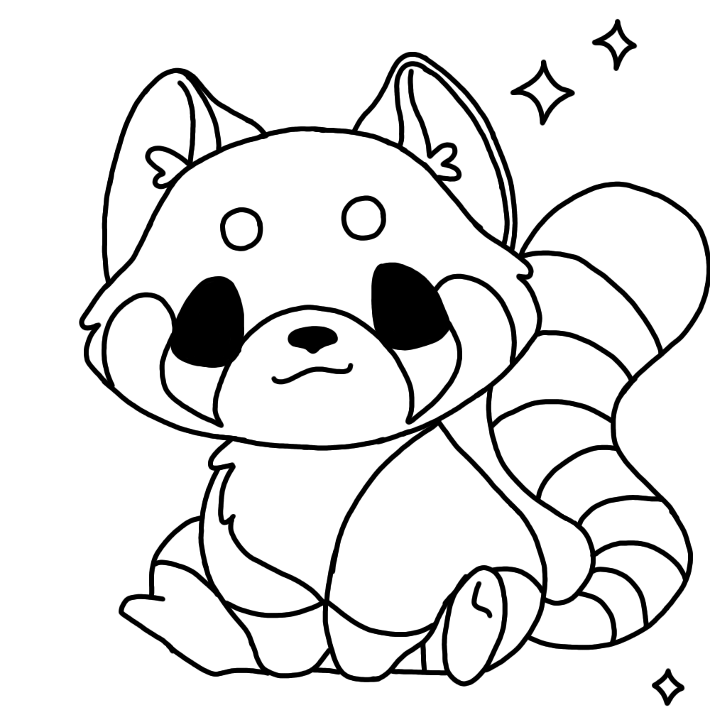 Red panda - ibisPaint
