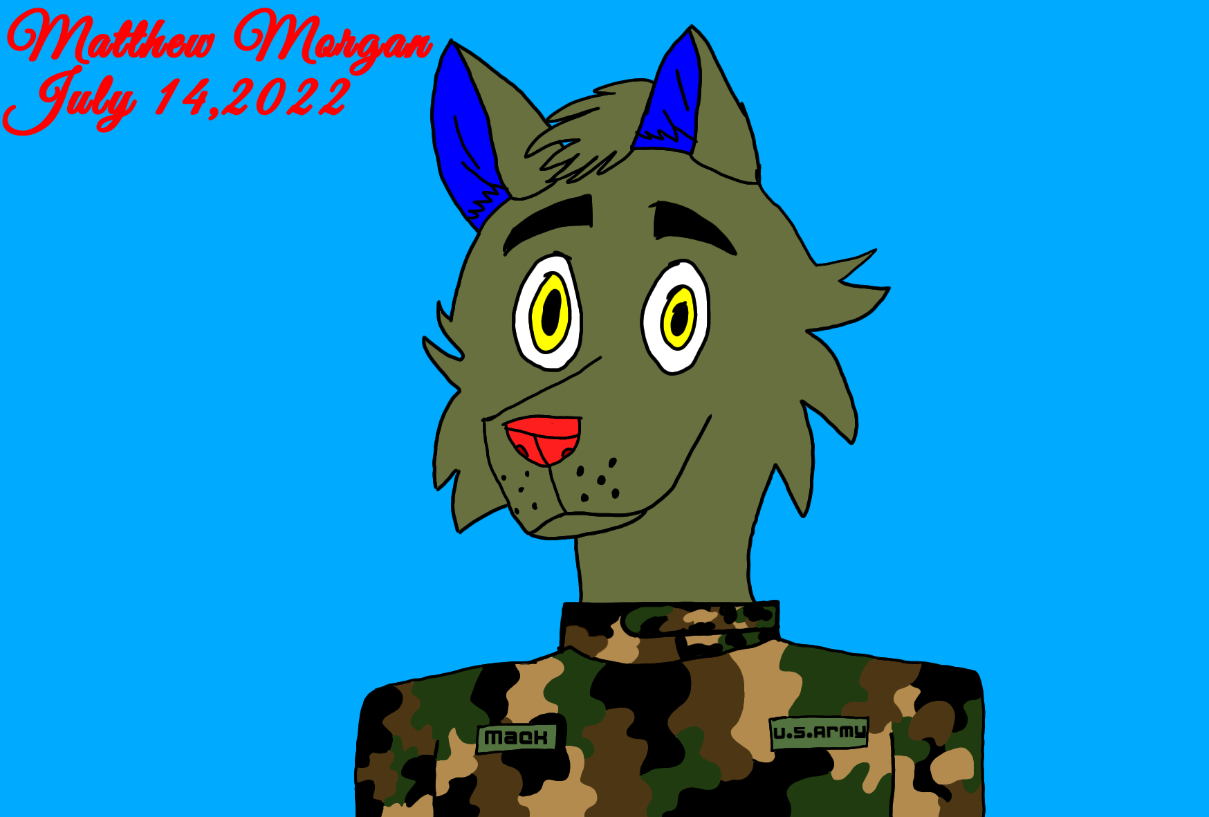 Mack Greenleaf in his fur suit - ibisPaint