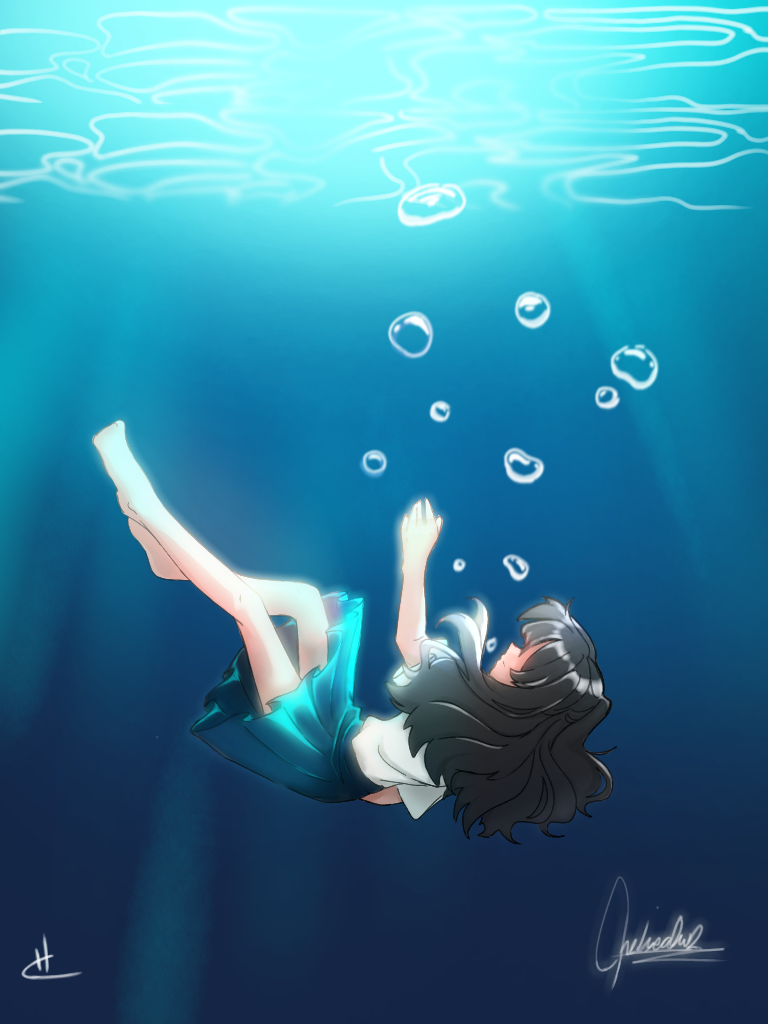 drowning by my own thoughts - ibisPaint