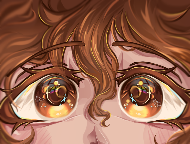Her brown eyes - ibisPaint