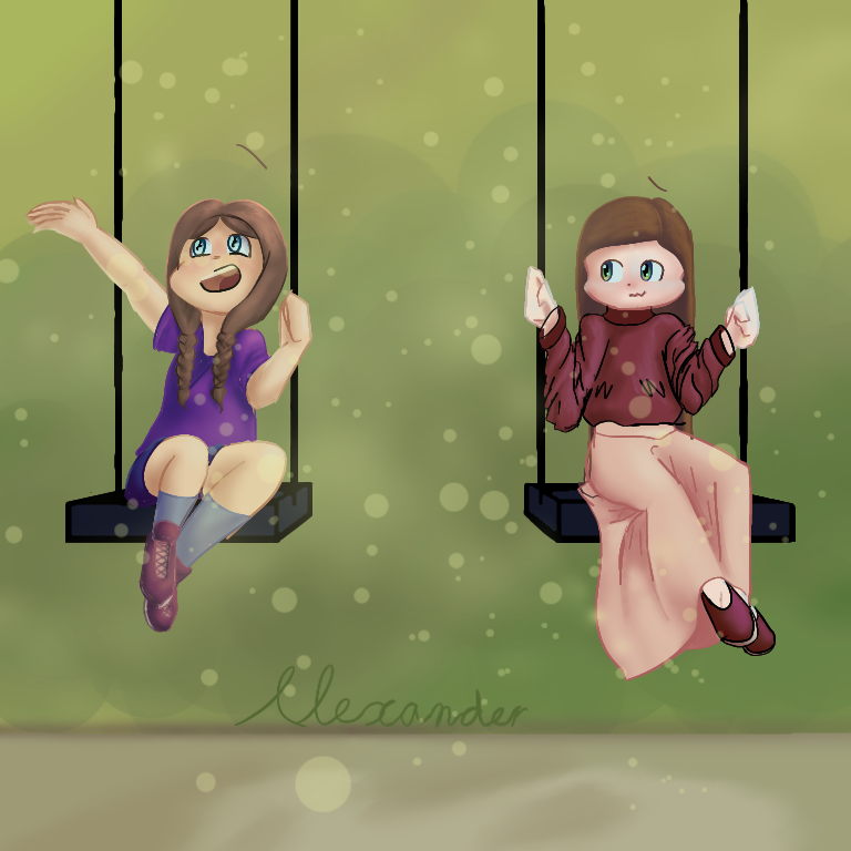 Mara and Amani as kids - ibisPaint