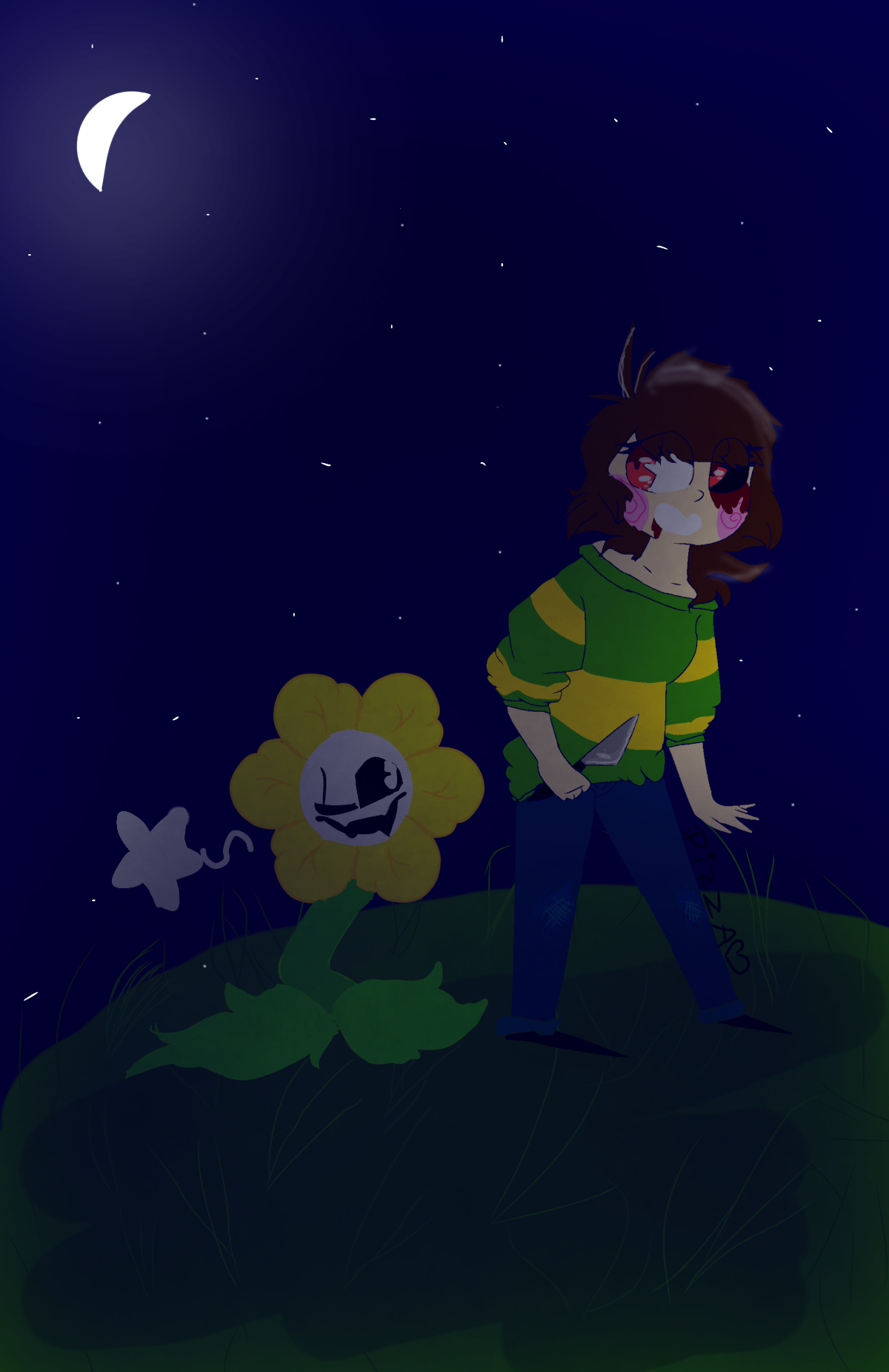 Chara and Flowey Speedpaint - ibisPaint