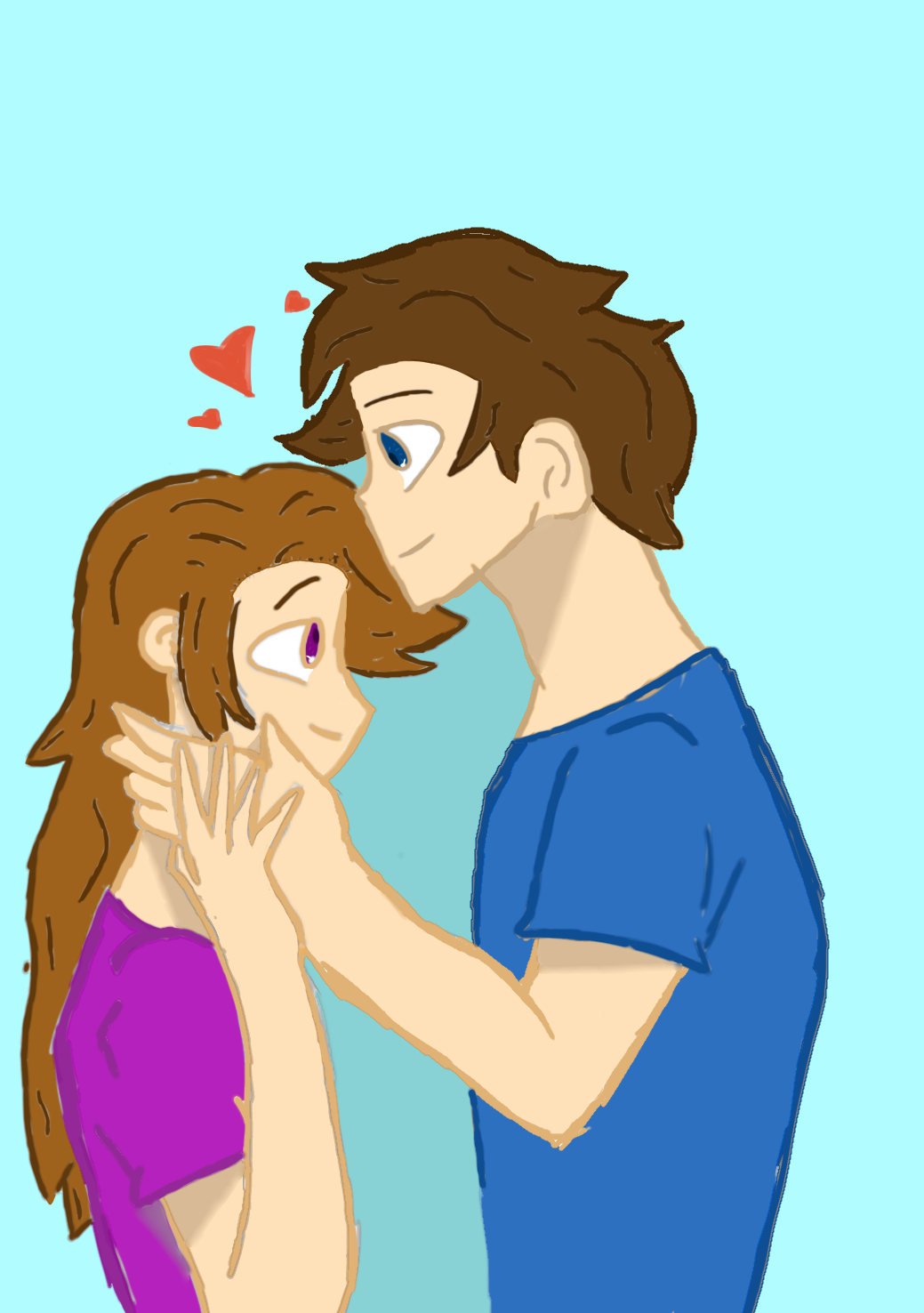 Love at first sight💜💙 - ibisPaint