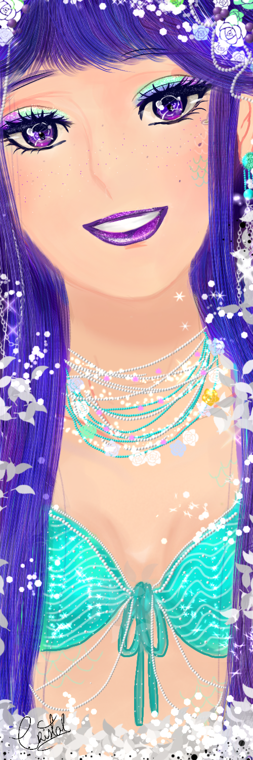 sirena azul - ibisPaint