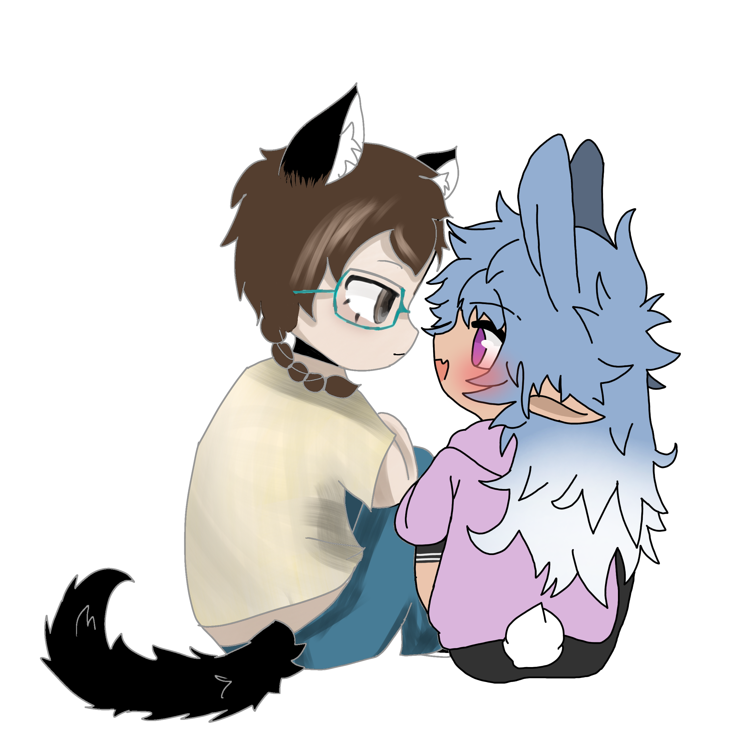 Cat and bunny Collab 🤌 - ibisPaint