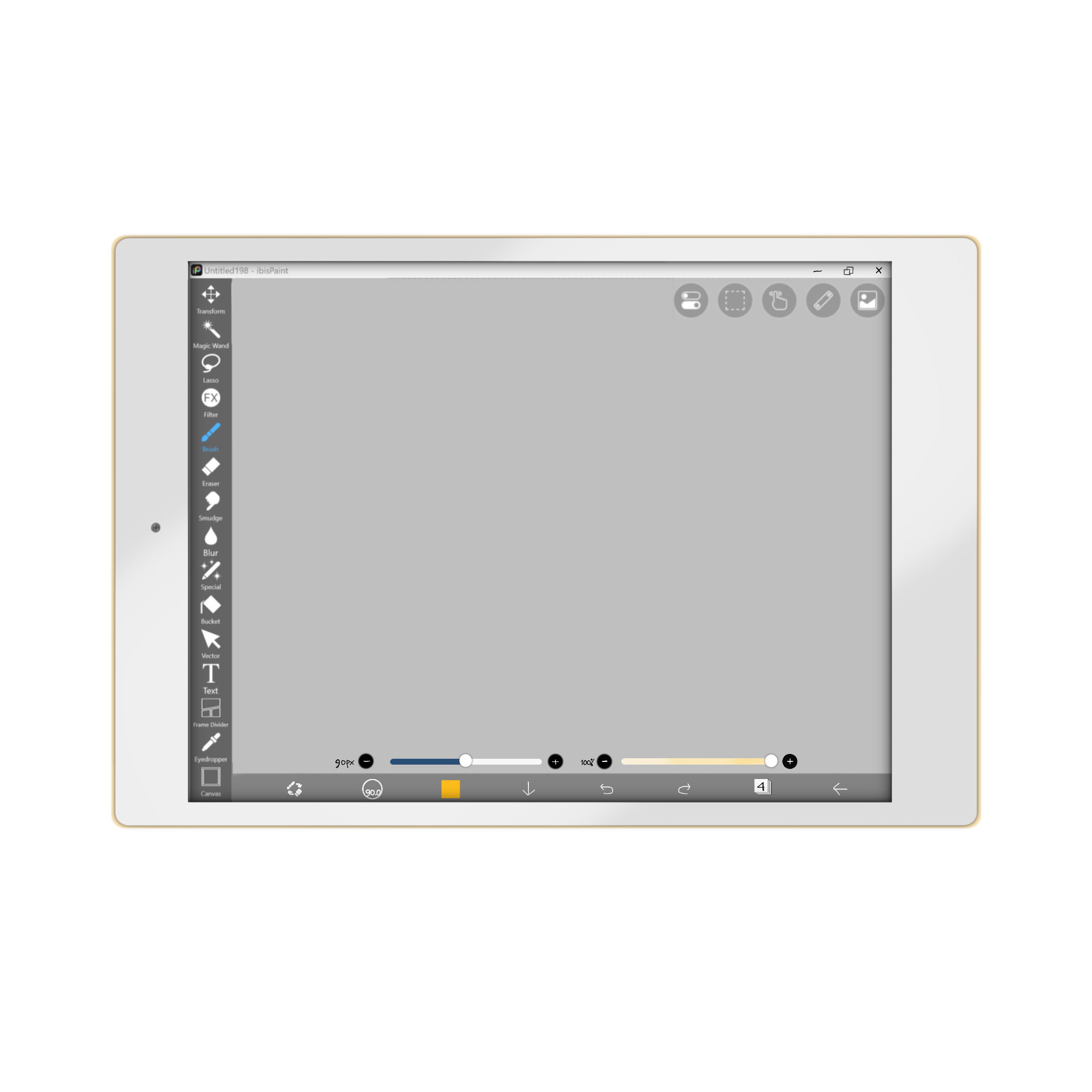 tablet with ibispaint application - ibisPaint