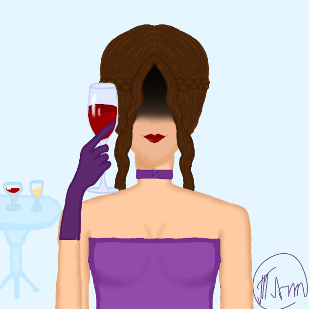 girl with wine 🍷 - ibisPaint