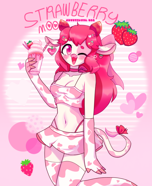 Strawberry Moo - ibisPaint