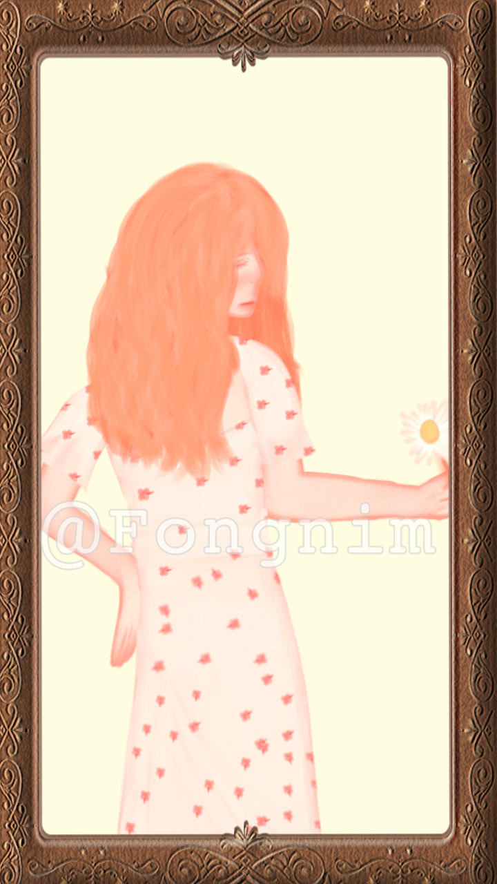 girl in photo frame - ibisPaint