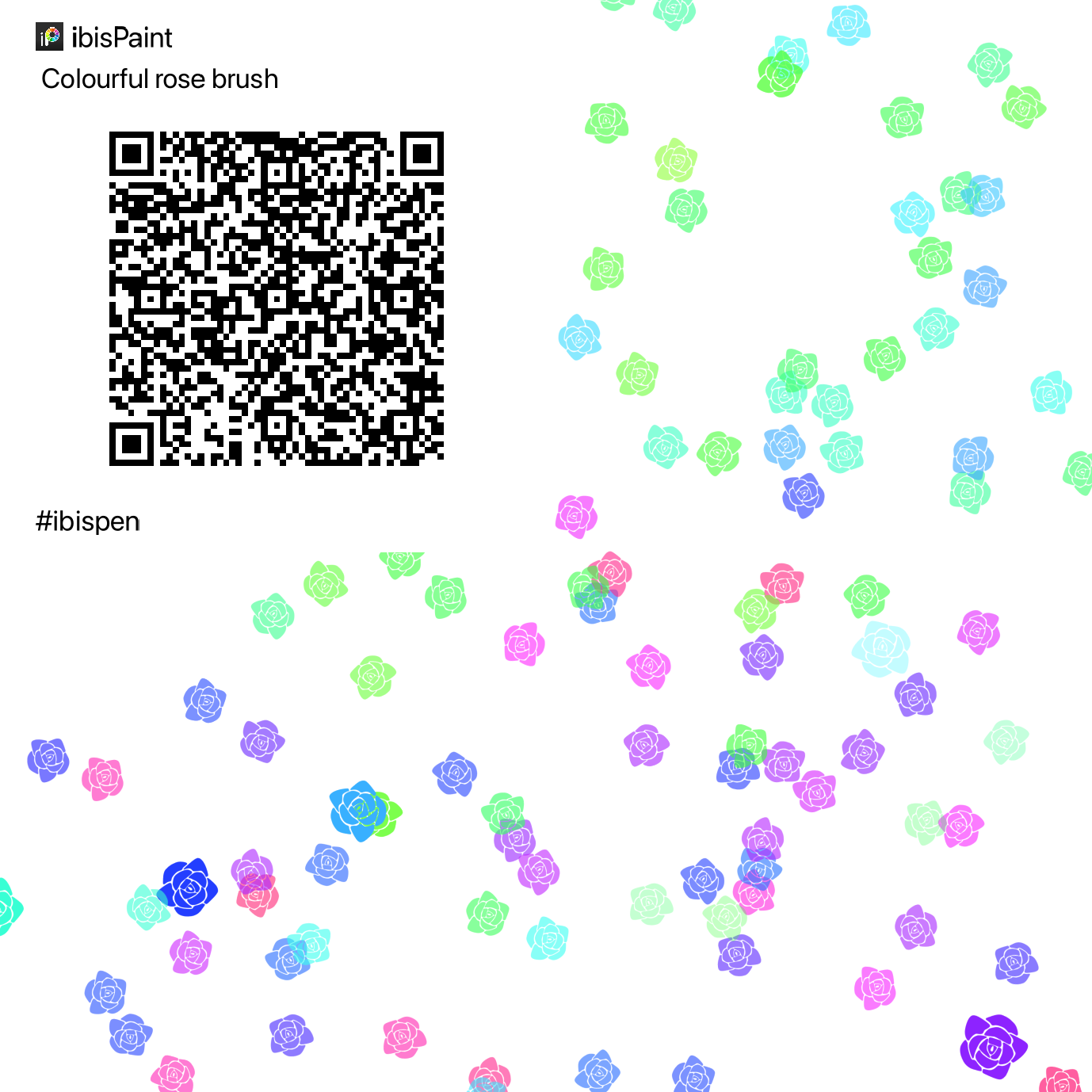 Colourful rose brush 🌷💐🌹 - ibisPaint