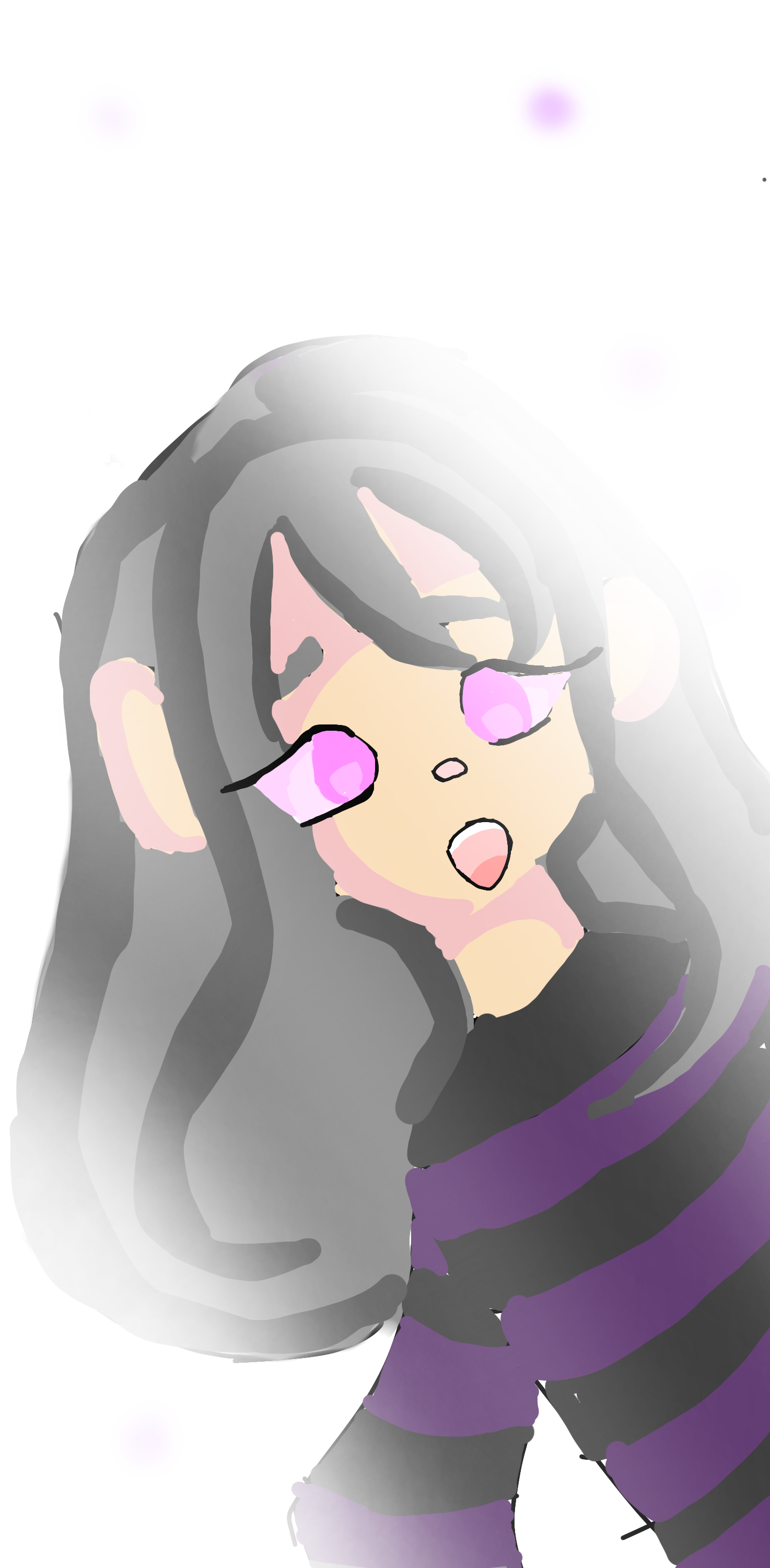Enderman as a human first attempt - ibisPaint