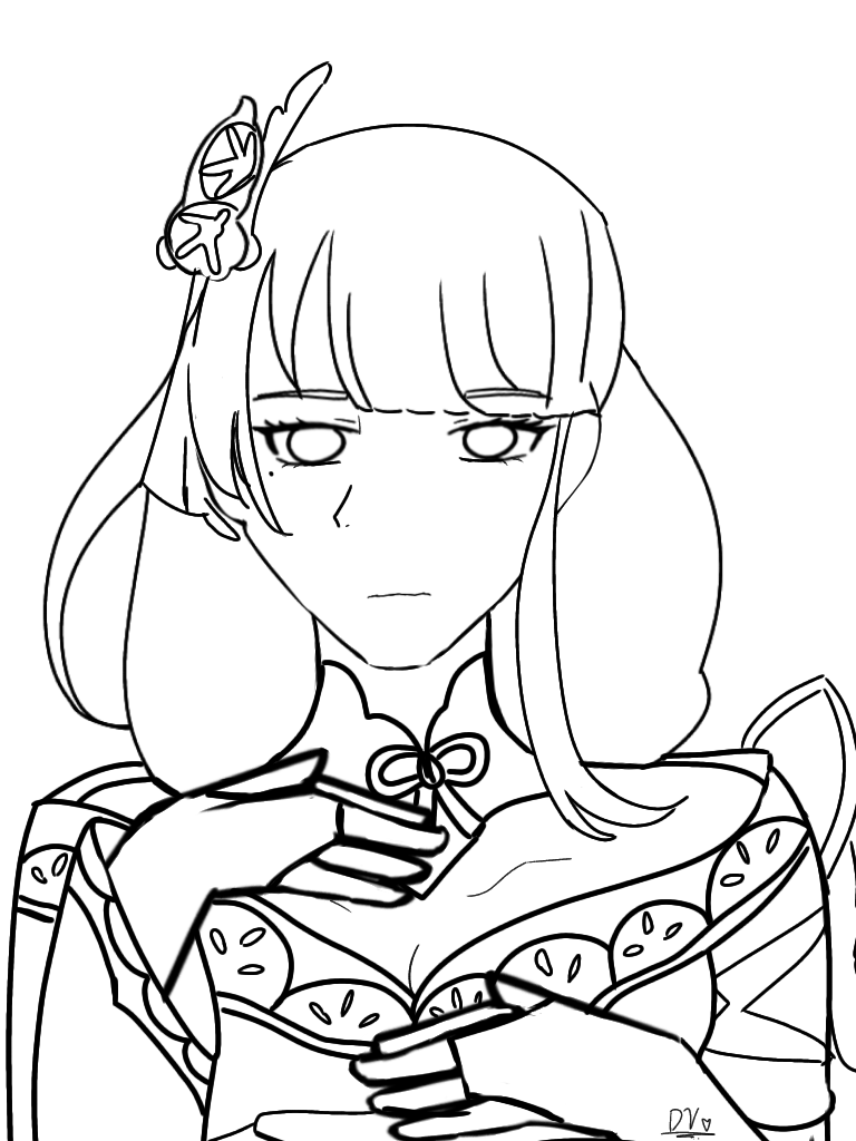 Raiden Coloring Page! 💜 》 - ibisPaint